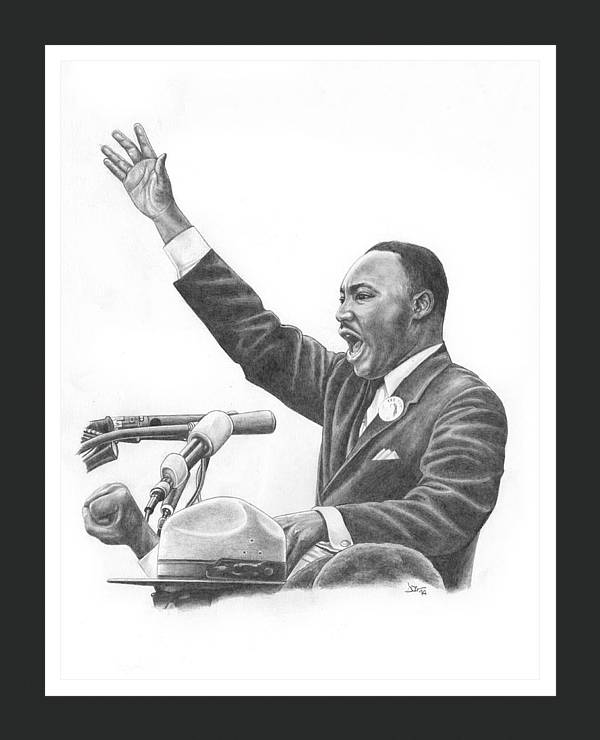 MLK Pencil-Drawn Print - JWB Art Unlimited